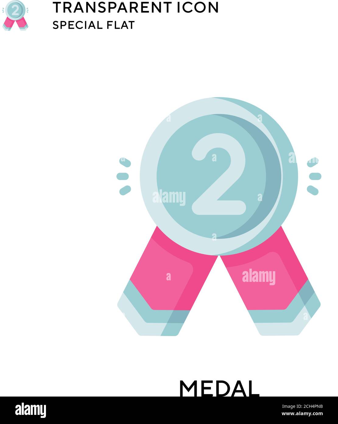 Medal vector icon. Flat style illustration. EPS 10 vector Stock Vector ...