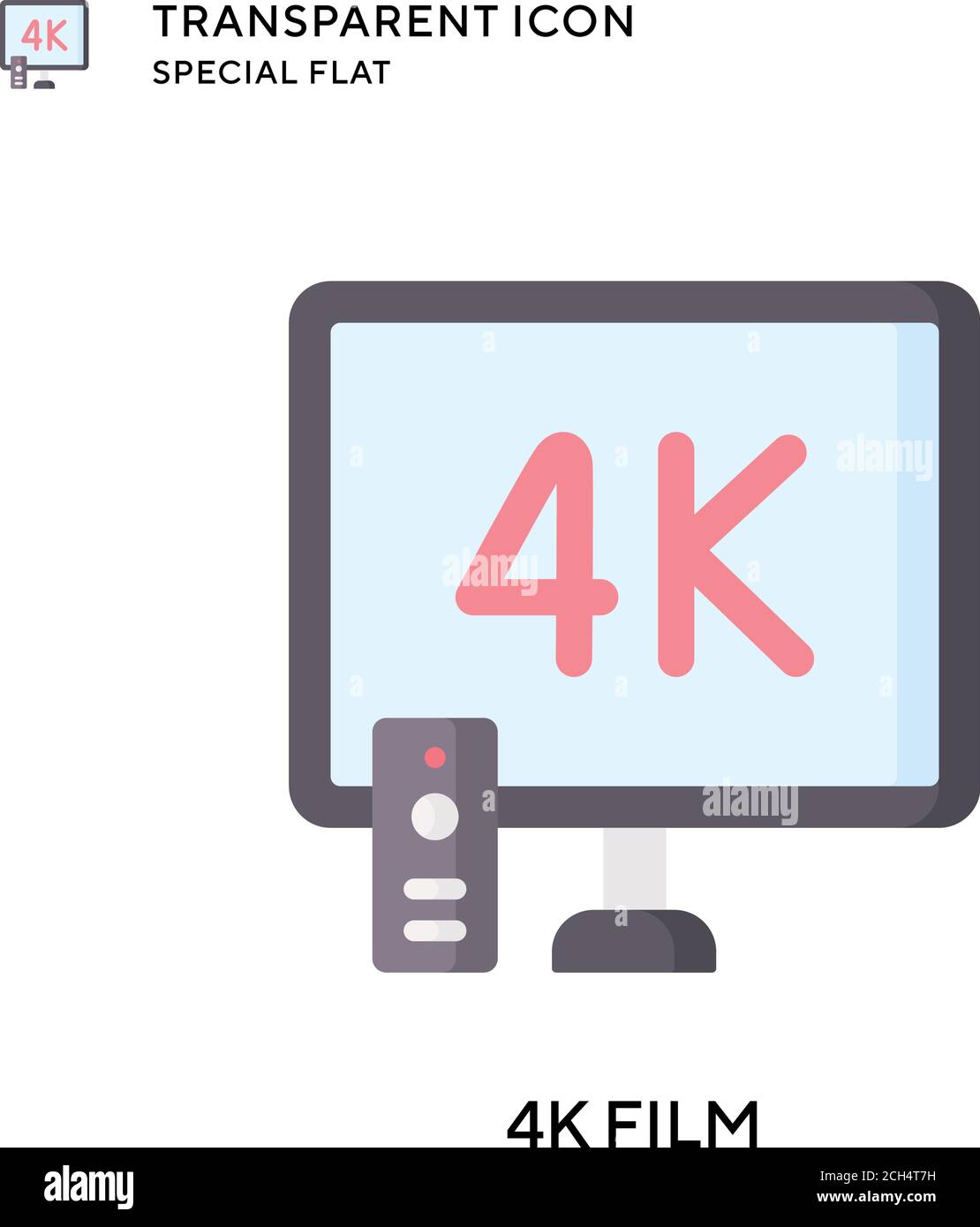 4k film vector icon. Flat style illustration. EPS 10 vector Stock ...