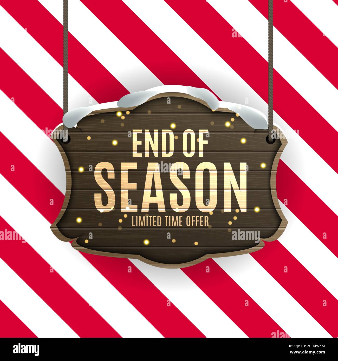 End of Winter Sale Background, Discount Coupon Template. Vector ...