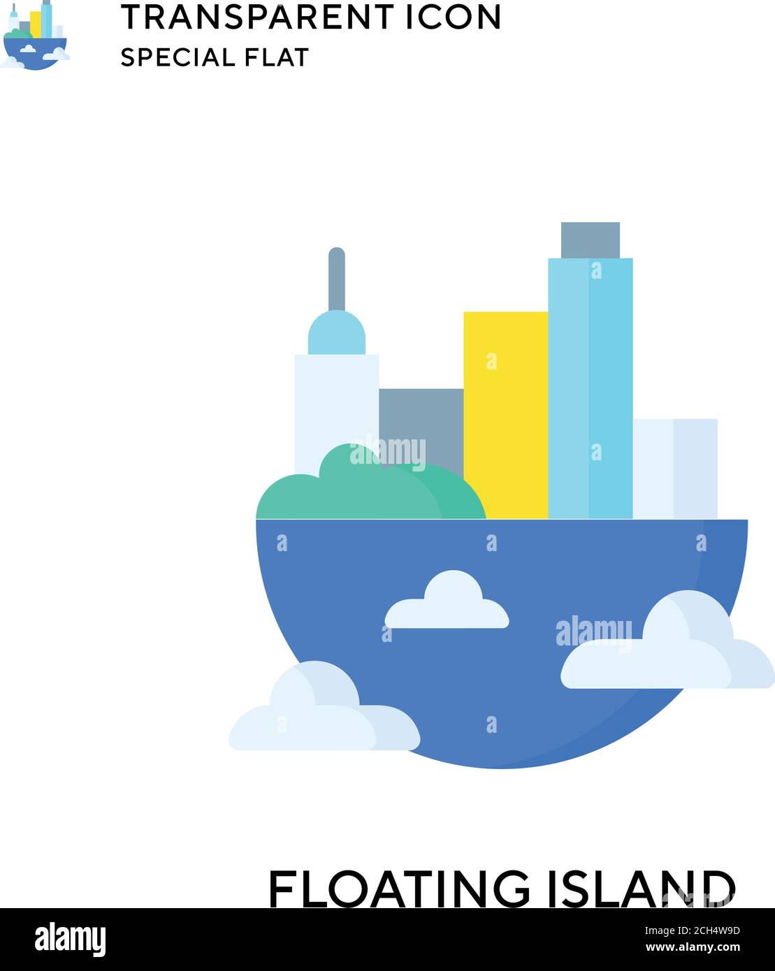 Floating island surreal Stock Vector Images - Alamy