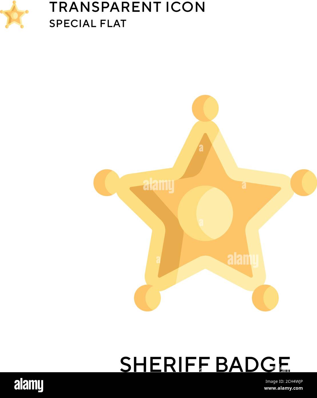 Sheriff badge vector icon. Flat style illustration. EPS 10 vector Stock ...