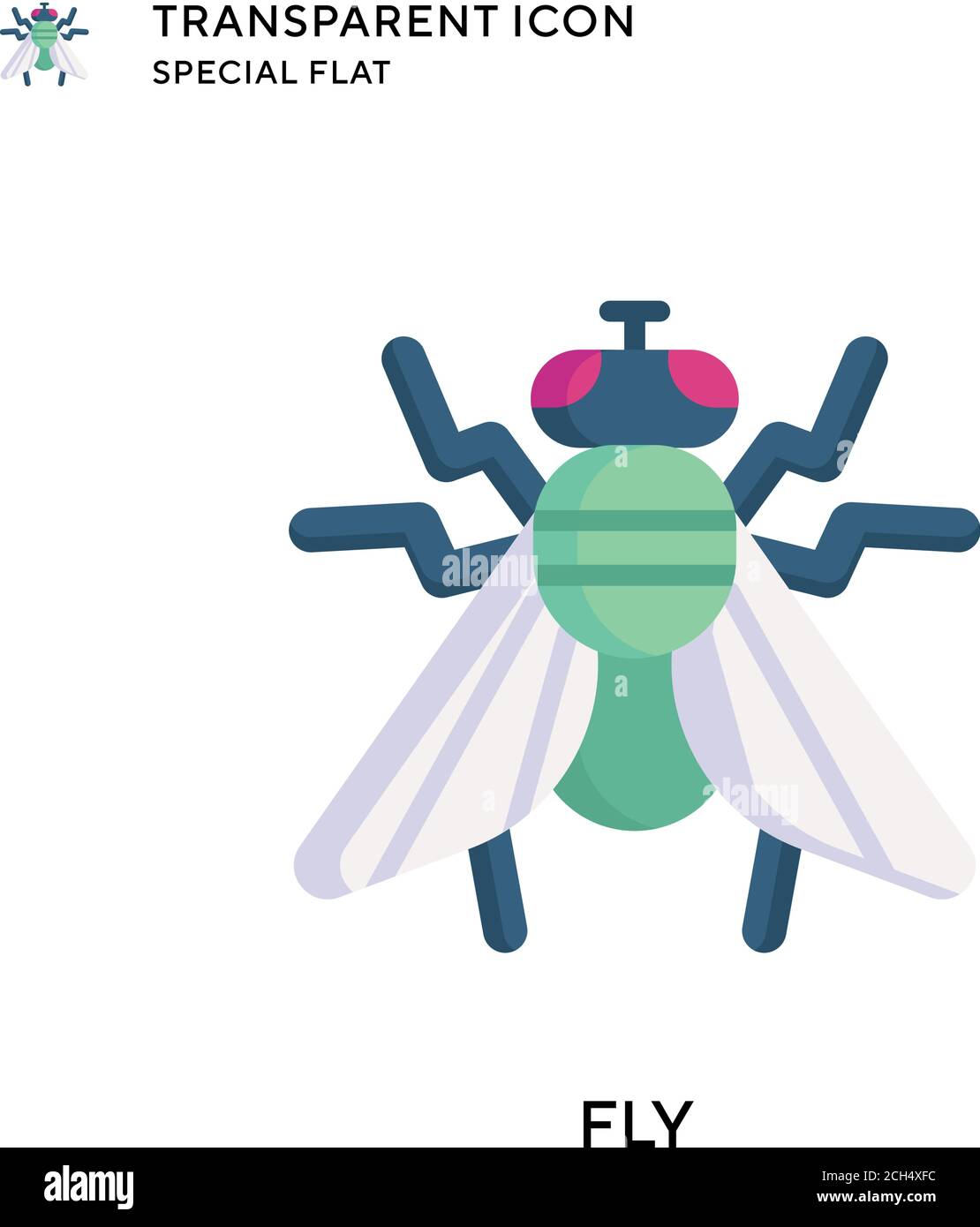 Fly vector icon. Flat style illustration. EPS 10 vector Stock Vector ...