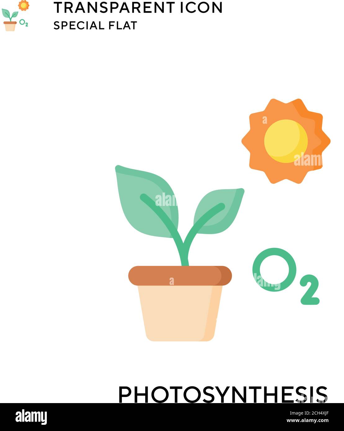 Photosynthesis vector icon. Flat style illustration. EPS 10 vector ...