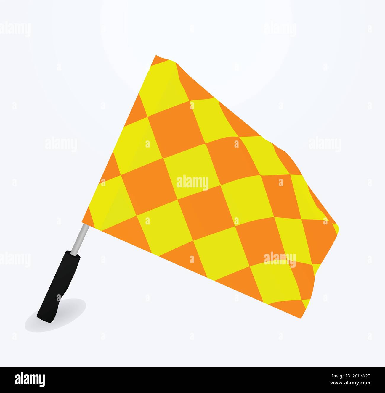 The assistant referee flags for an offside Stock Vector Images - Alamy