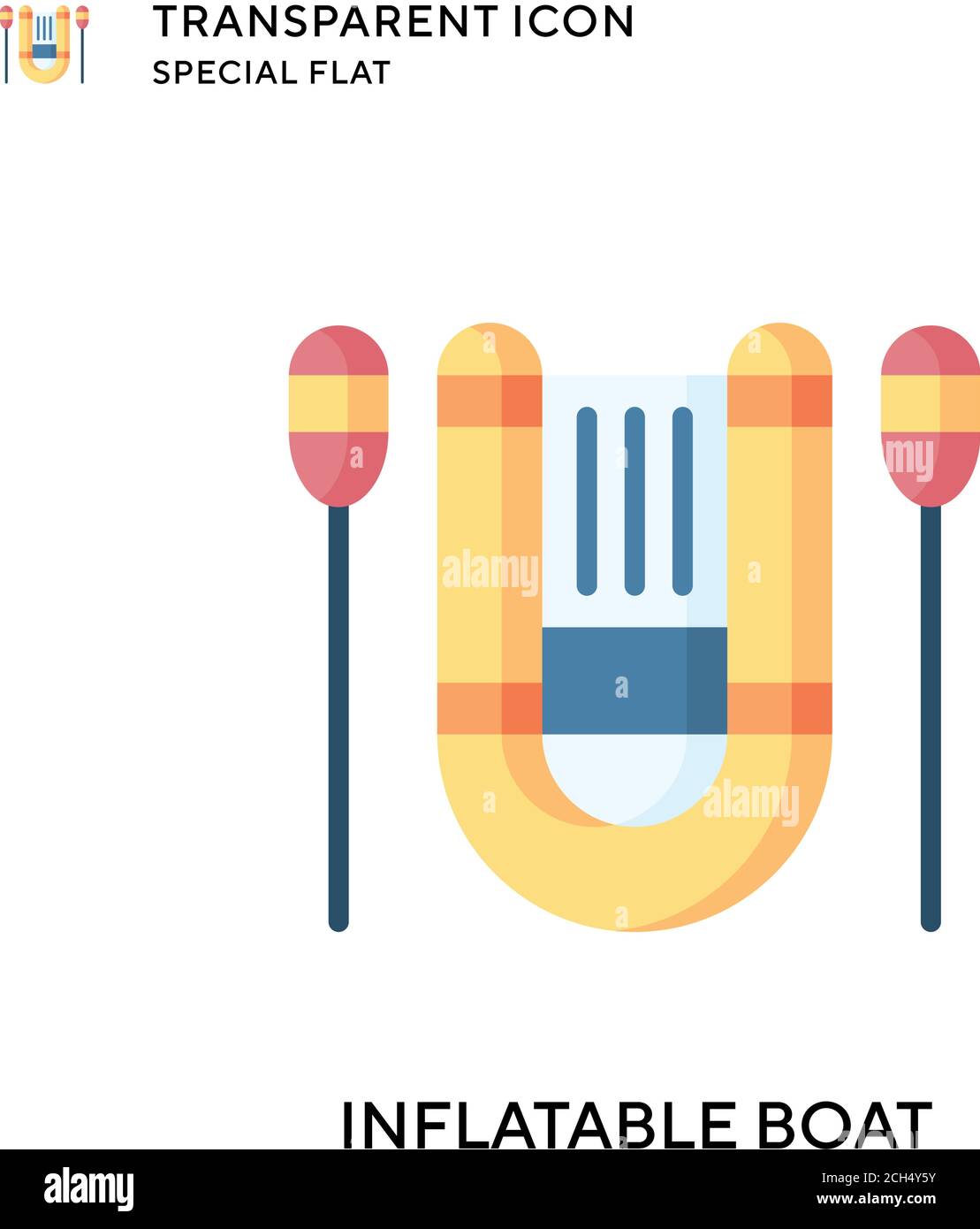 Blue inflatable boat Stock Vector Images - Alamy