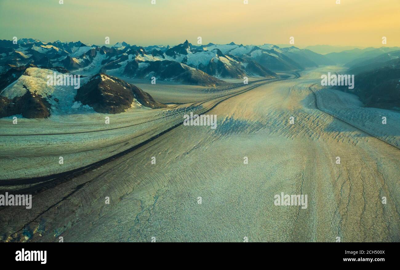 Glacial Ice Roads Southeast Alaska Aerial Stock Photo - Alamy