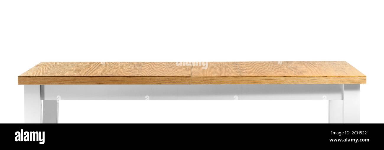 Clean kitchen table on white background Stock Photo - Alamy