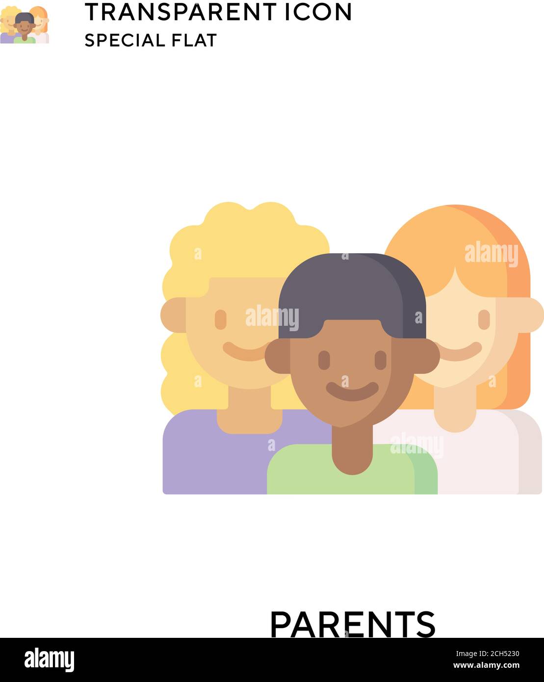 Parents vector icon. Flat style illustration. EPS 10 vector Stock ...