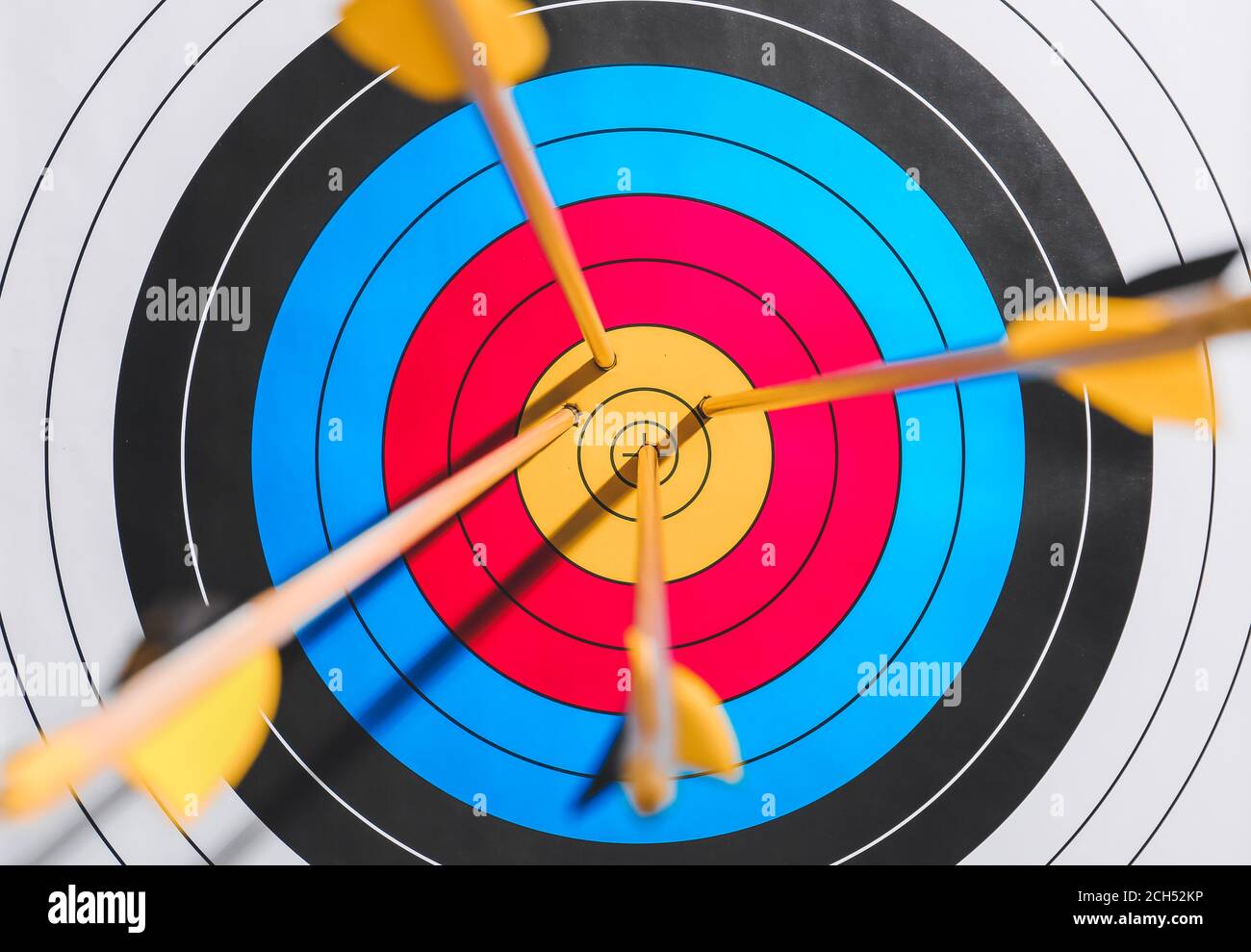 Target for archery with arrows Stock Photo - Alamy