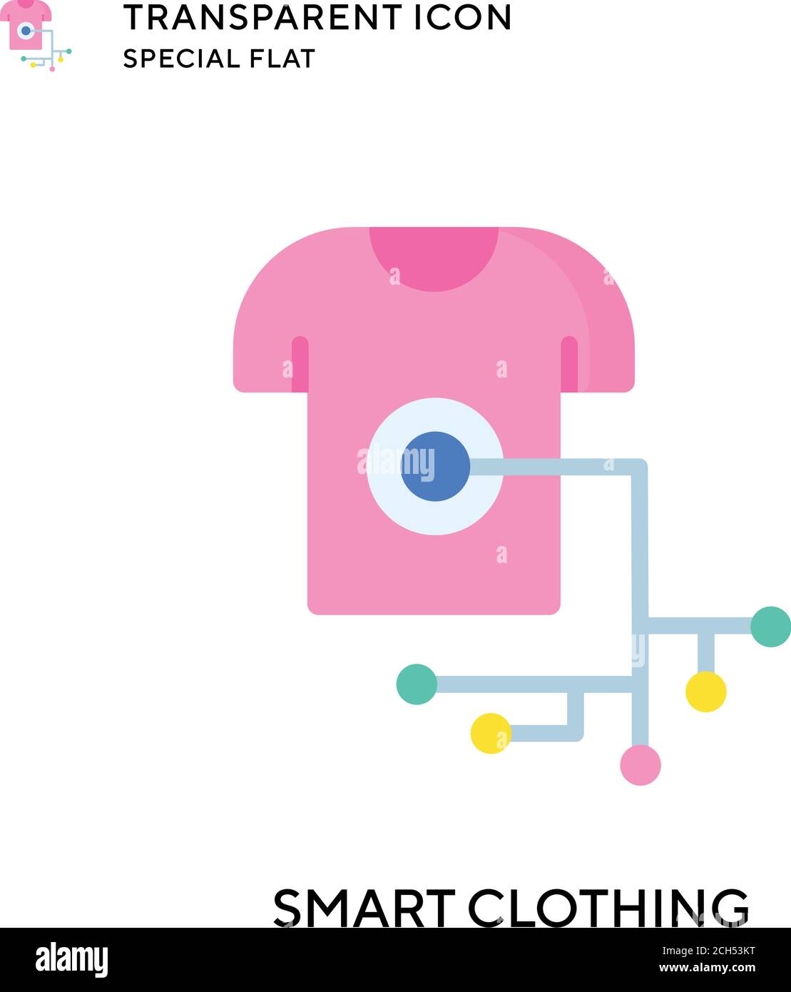 Smart clothing vector icon. Flat style illustration. EPS 10 vector ...