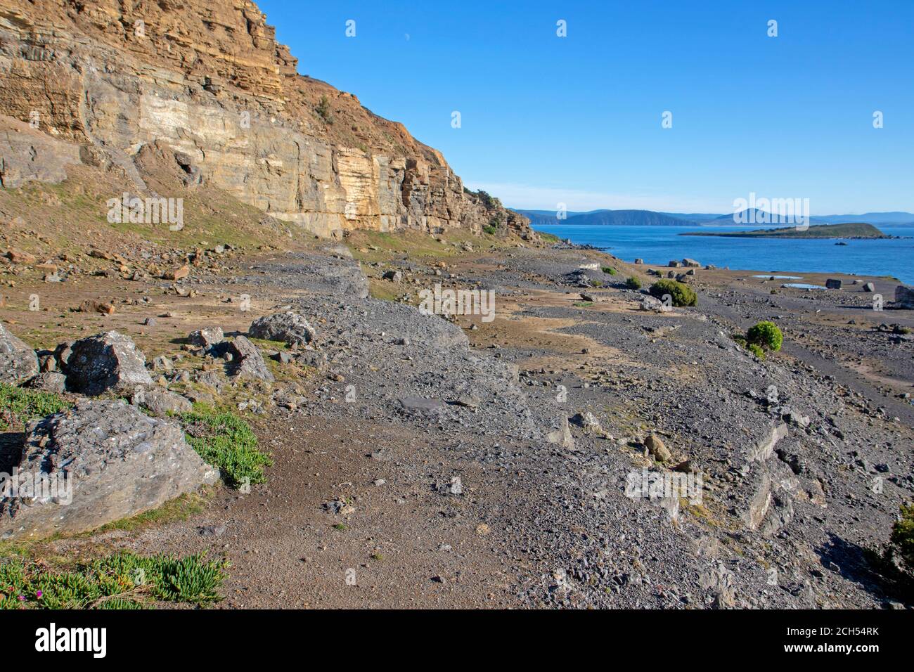 The Fossil Cliffs on Maria Island Stock Photo - Alamy
