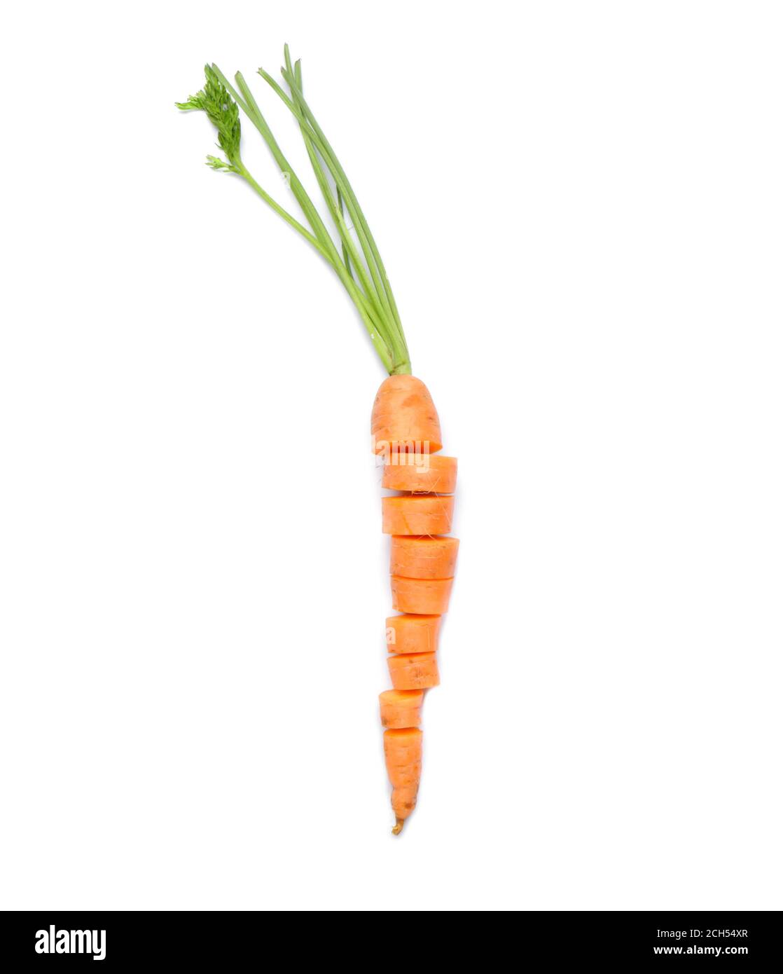 Cut fresh carrot on white background Stock Photo - Alamy