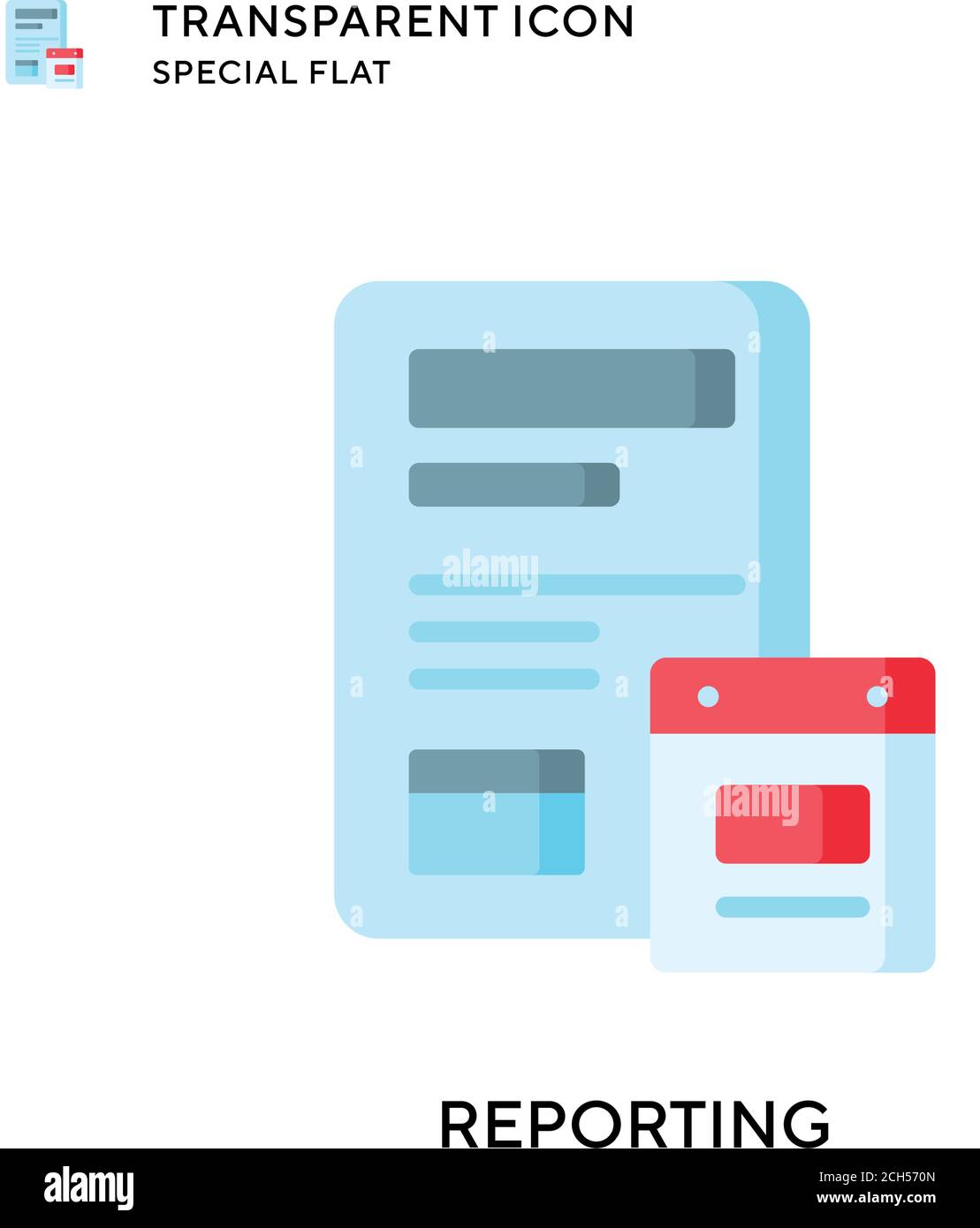 Reporting vector icon. Flat style illustration. EPS 10 vector Stock ...