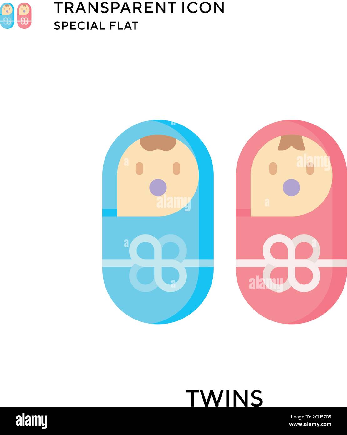 Twins vector icon. Flat style illustration. EPS 10 vector Stock Vector ...