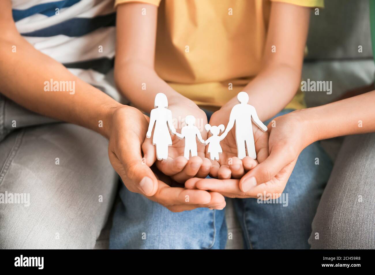 Family with human figures, closeup Stock Photo - Alamy