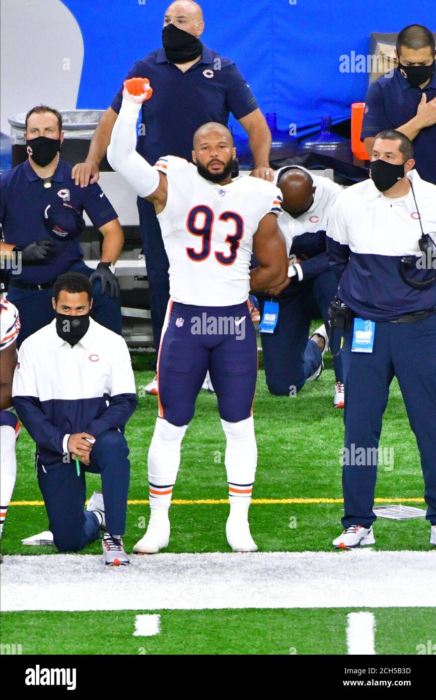 Detroit, USA. 13th Sep, 2020. DETROIT, MI - SEPTEMBER 13: Chicago Bears ...
