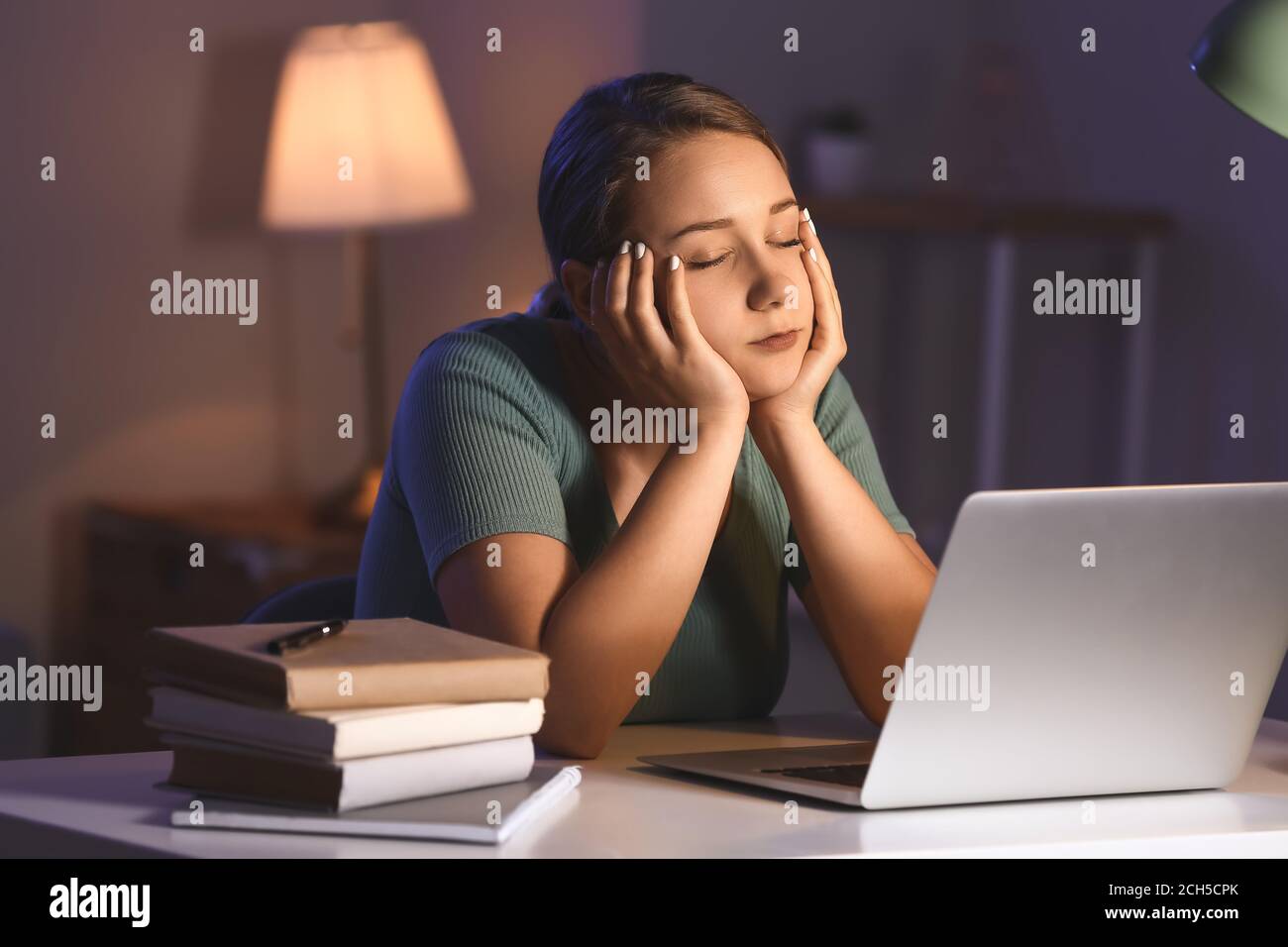 Studying late hi-res stock photography and images - Alamy