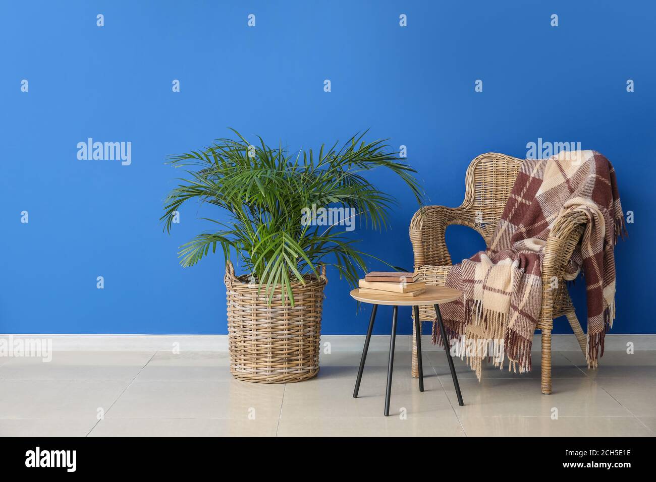 Interior of room with comfortable armchair Stock Photo - Alamy