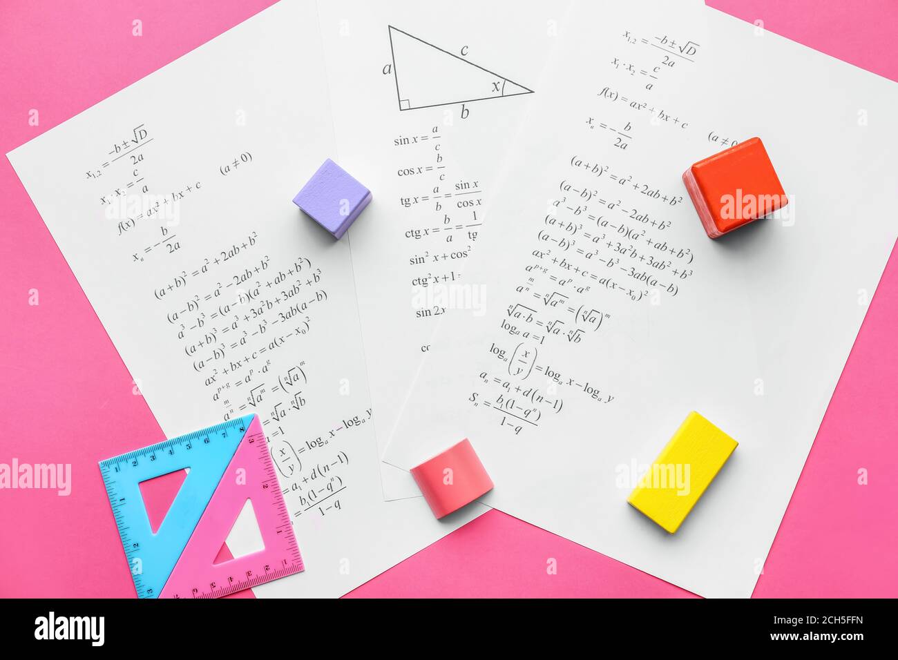 Mathematical wooden blocks hi-res stock photography and images - Alamy