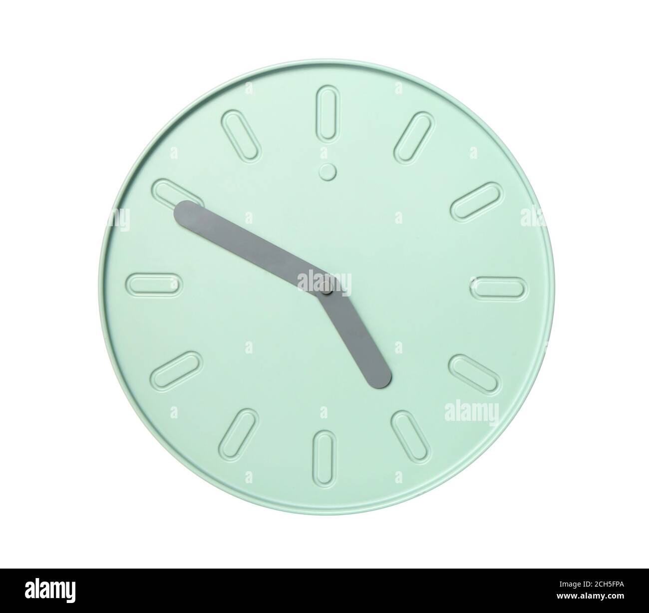 Simple clock on white background Stock Photo - Alamy