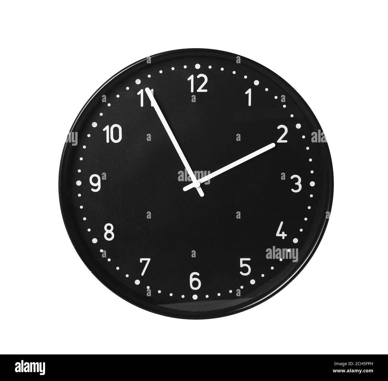 Simple clock on white background Stock Photo - Alamy