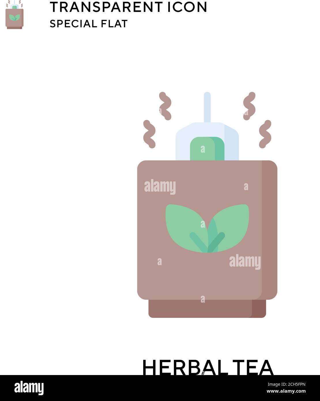 Herbal tea vector icon. Flat style illustration. EPS 10 vector Stock ...