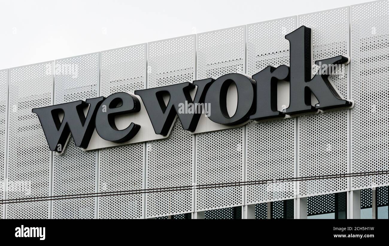 Wework sign hi-res stock photography and images - Alamy