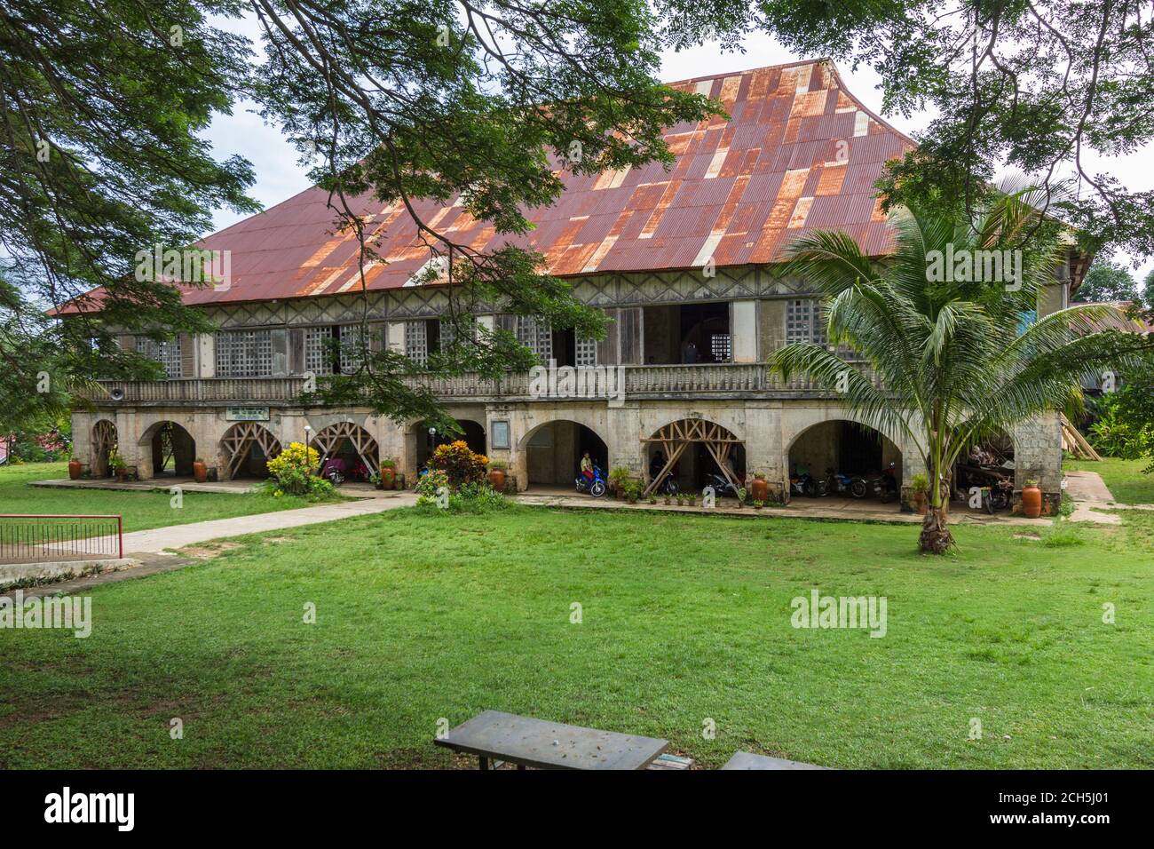 The massive parochial house of Lazi is a heritage structure built in ...