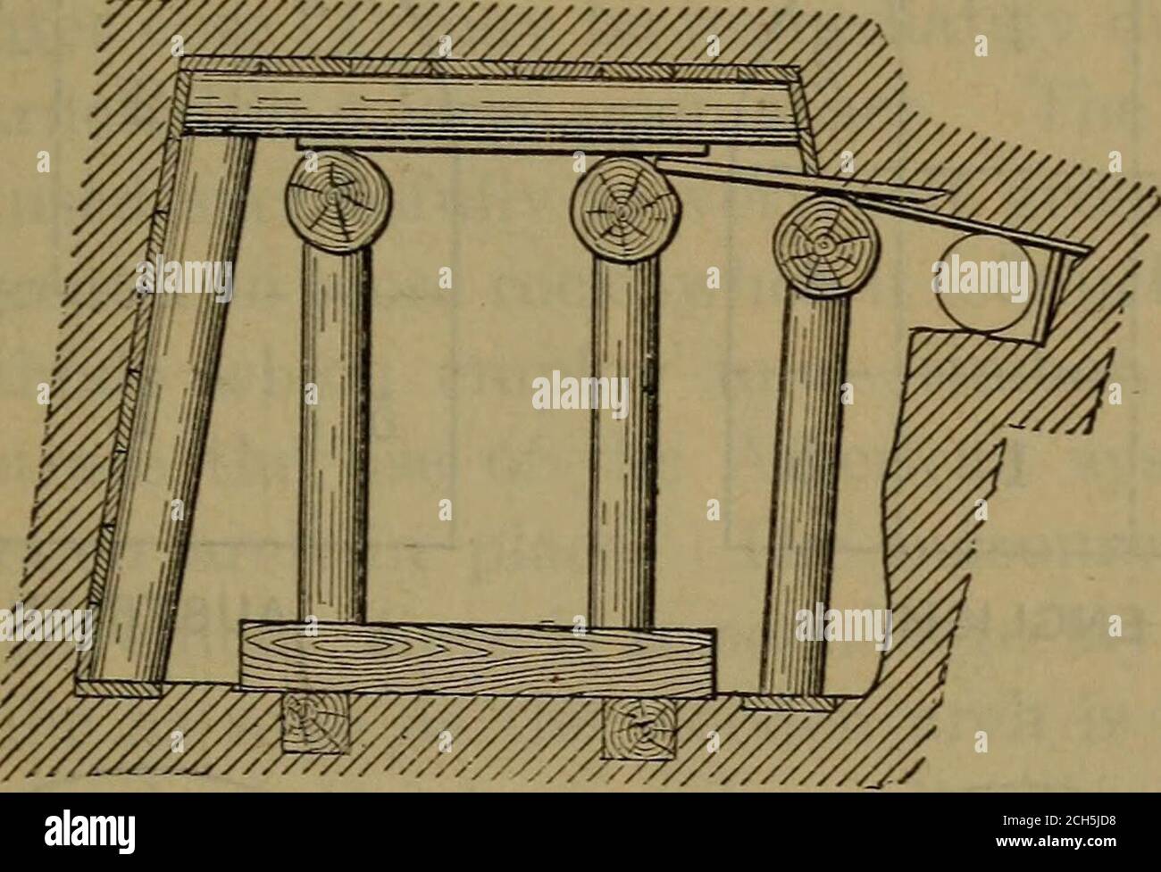 . Railroad construction. Theory and practice . Fig. 93.—Timbering for ...