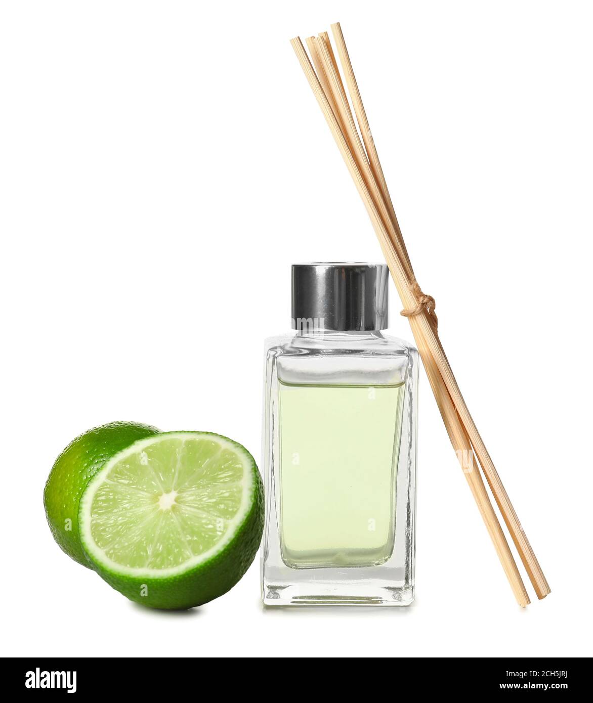 Citrus reed diffuser on white background Stock Photo - Alamy