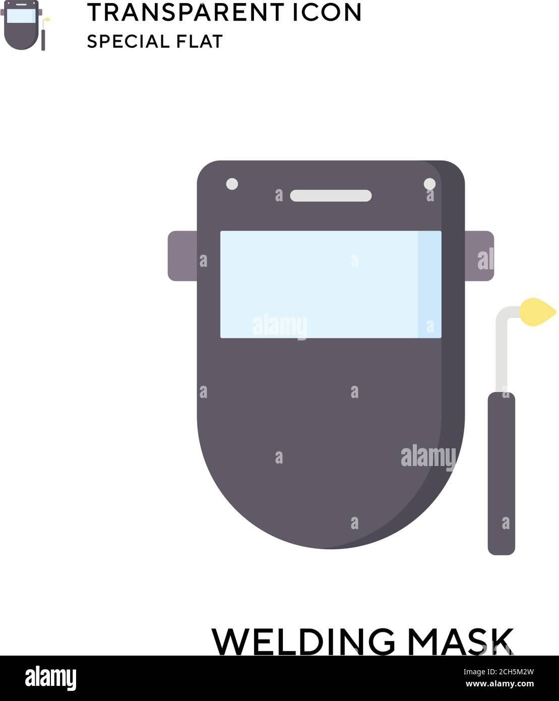 Welding mask vector icon. Flat style illustration. EPS 10 vector Stock ...