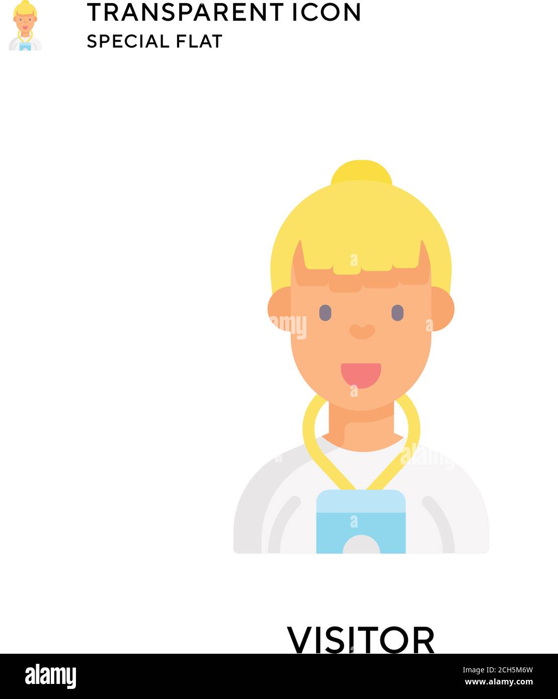 Visitor vector icon. Flat style illustration. EPS 10 vector Stock ...