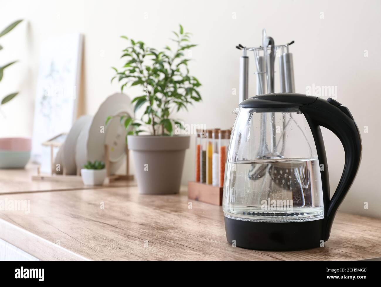 Electric kettle in kitchen hi-res stock photography and images - Alamy