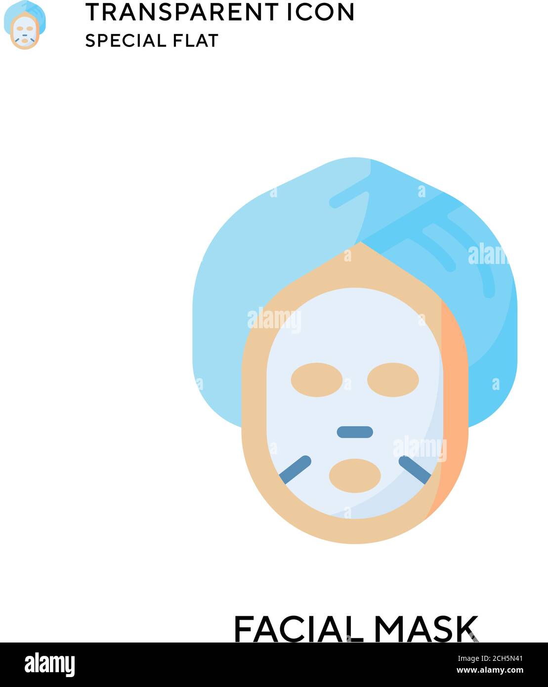 Facial mask vector icon. Flat style illustration. EPS 10 vector Stock ...
