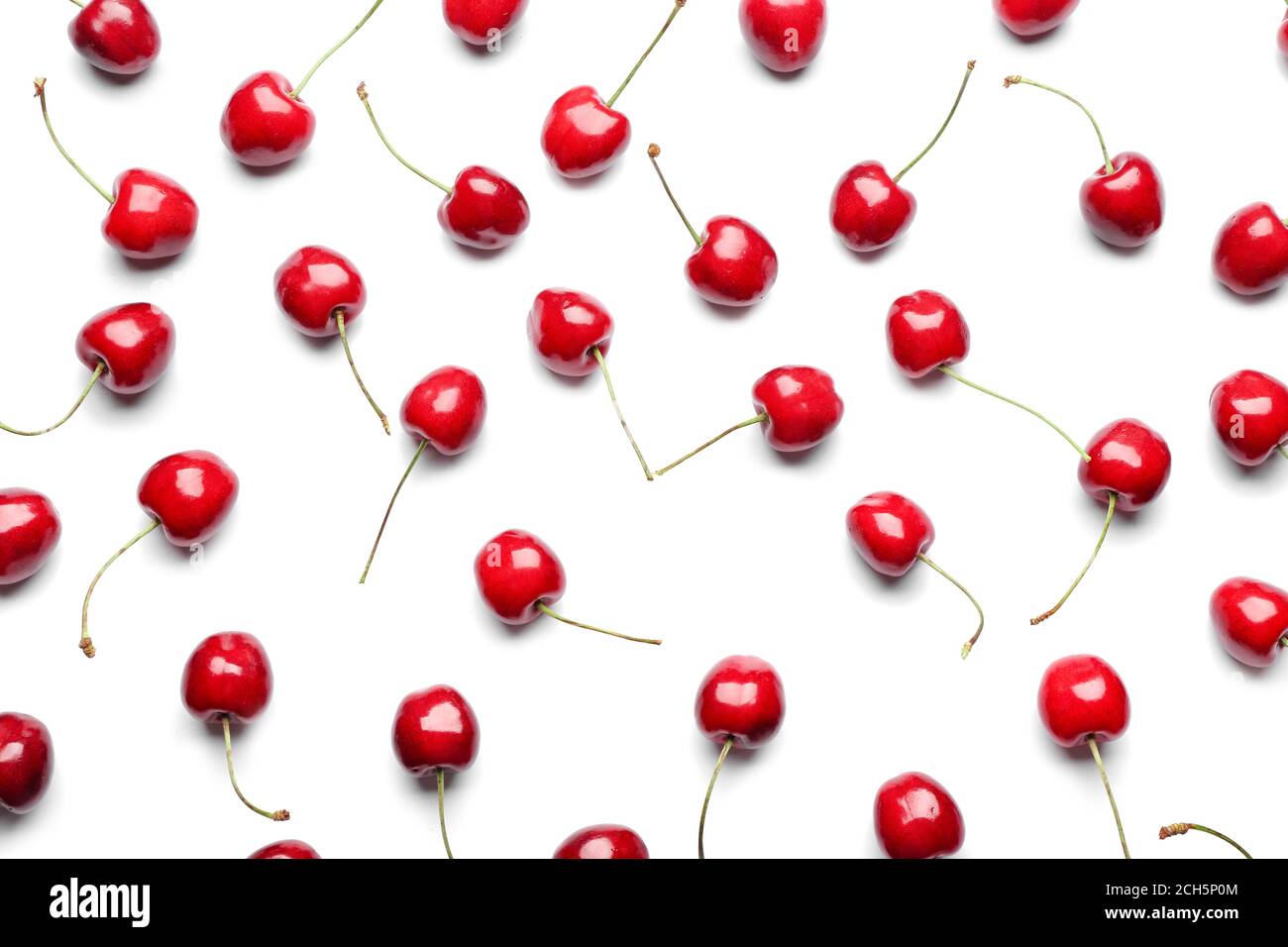 Ripe sweet cherry on white background Stock Photo - Alamy