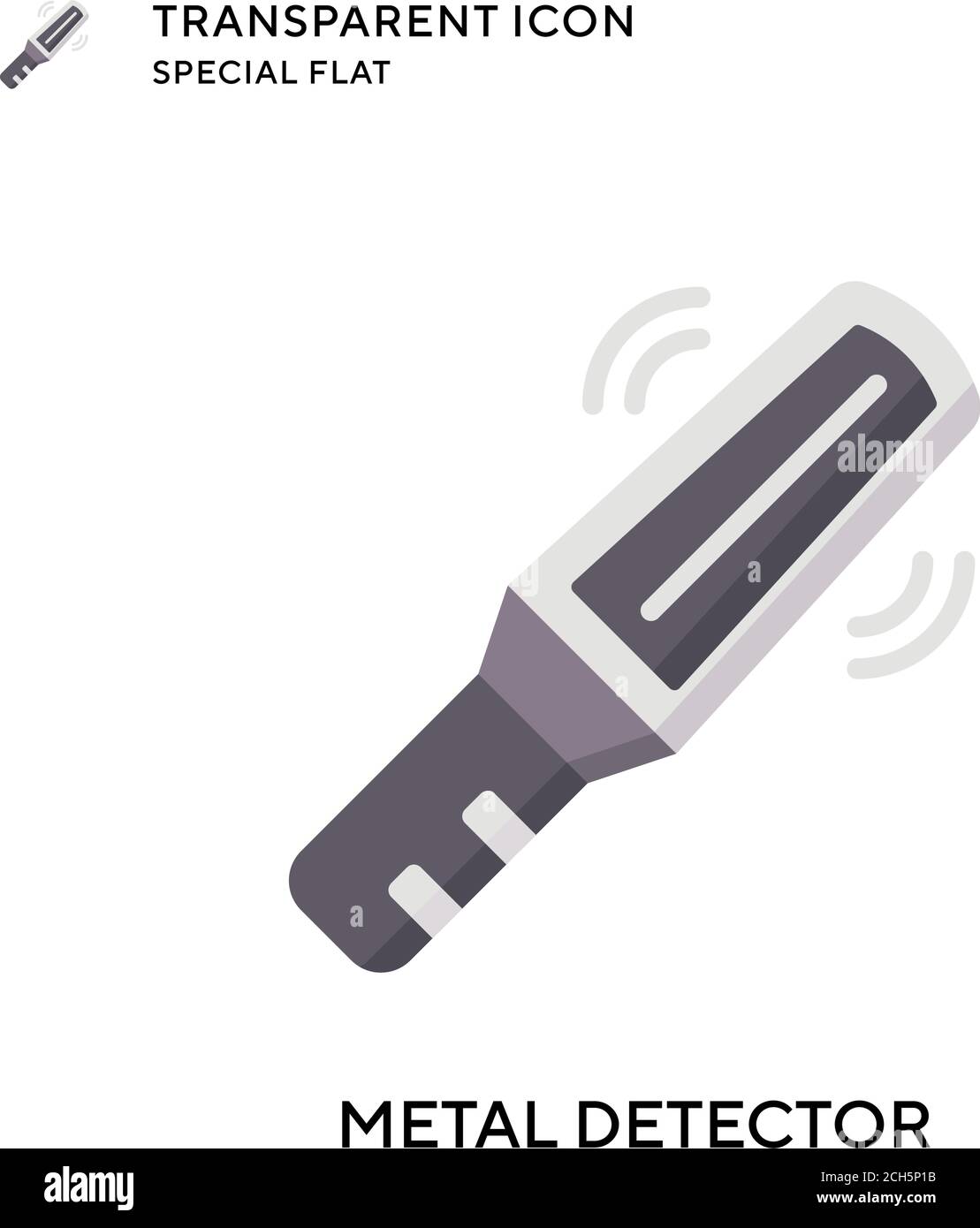 Metal detector vector icon. Flat style illustration. EPS 10 vector ...