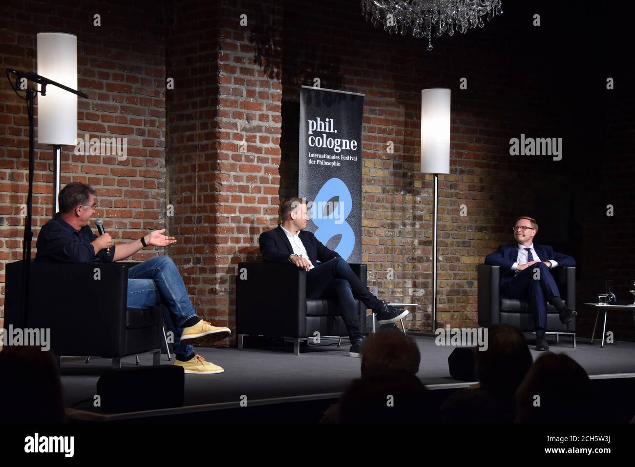 Cologne, Germany. 13th Sep, 2020. Moderator Jürgen Wiebicke, l-r ...