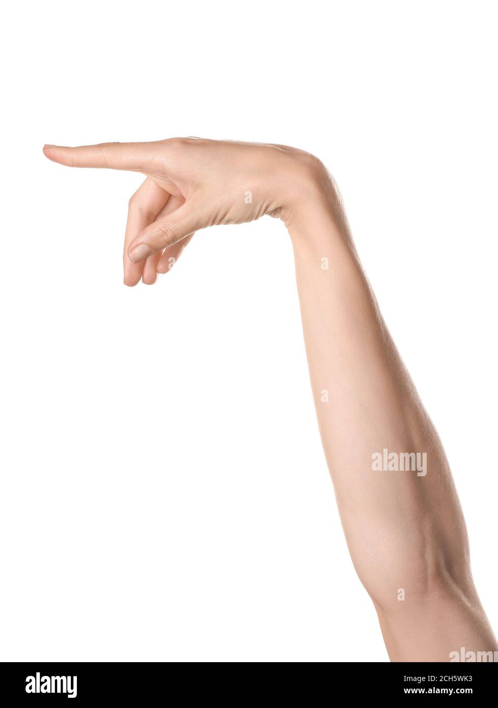 Hand showing letter P on white background. Sign language alphabet Stock ...