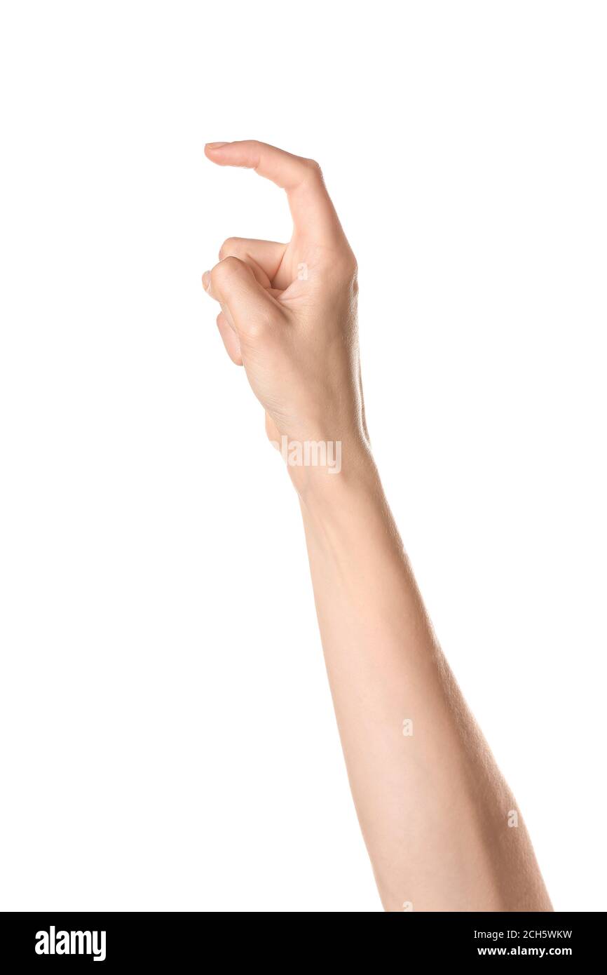 Hand showing letter X on white background. Sign language alphabet Stock ...