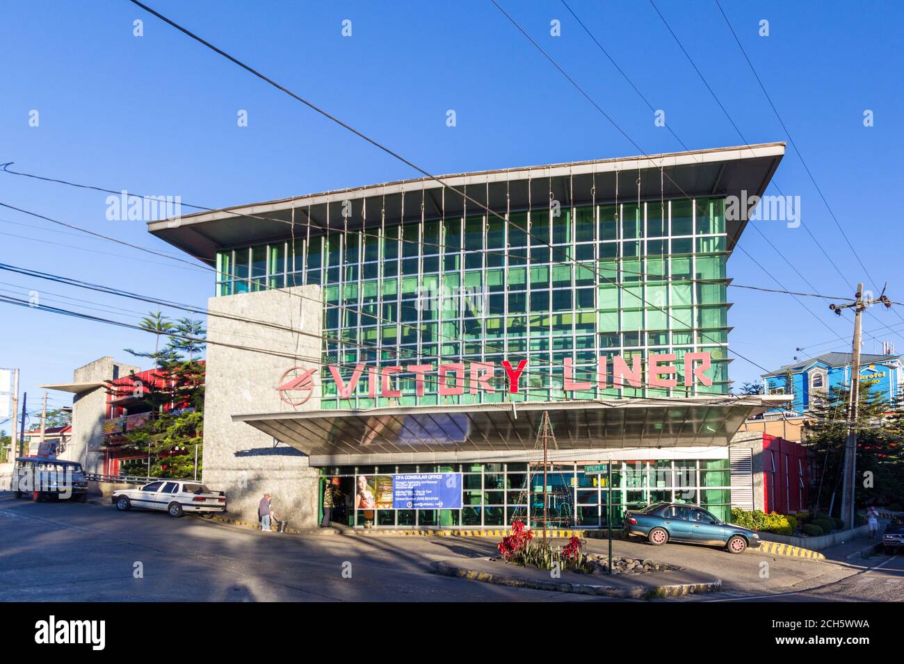Facade of the Victory bus terminal in Baguio City Stock Photo - Alamy