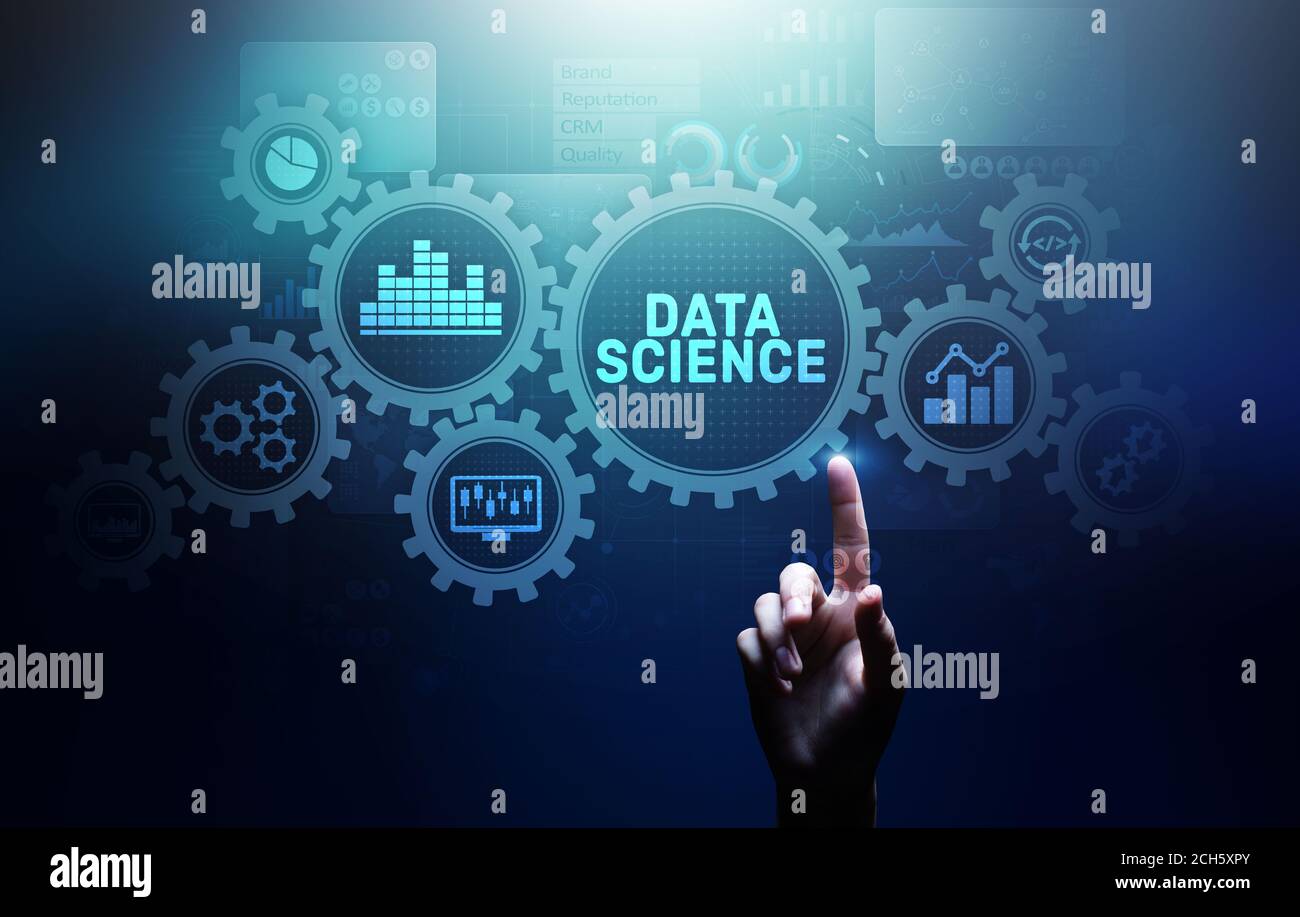 Big Data science analysis business technology concept on virtual screen ...