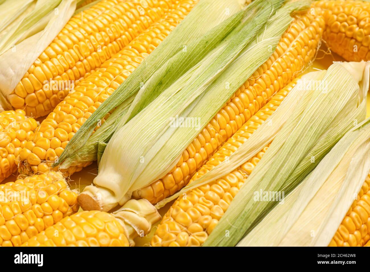 Fresh corn cobs as background Stock Photo - Alamy