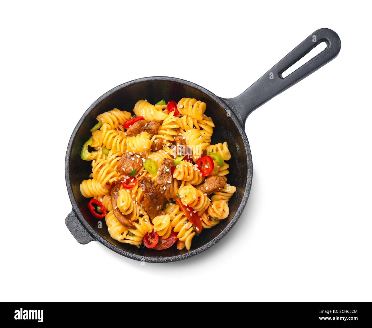 Frying vegetables chicken Cut Out Stock Images & Pictures - Alamy