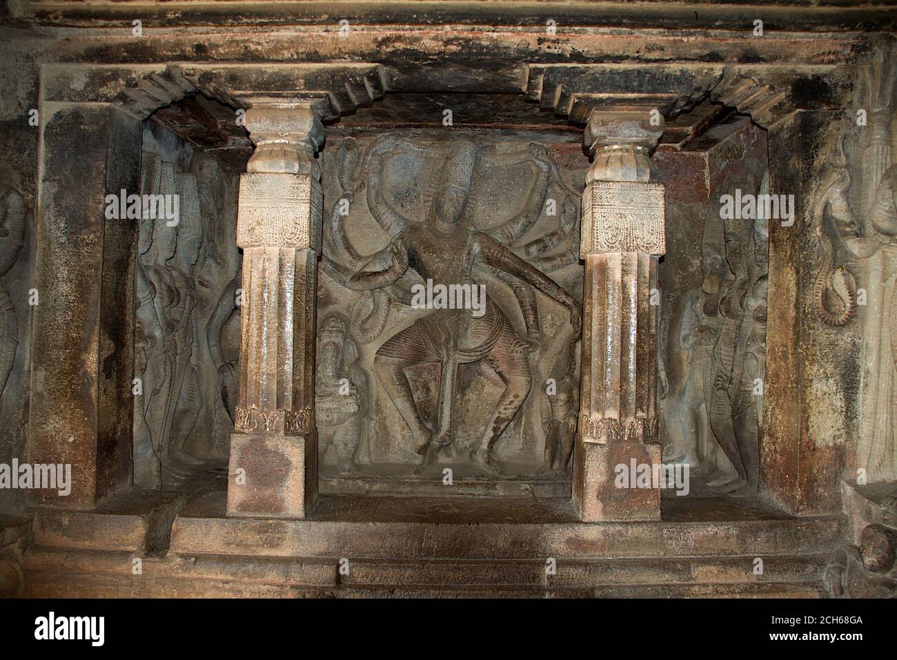 View of Dancing Nataraja at Ravan Pahadi Cave in Aihole, Bagalkot ...