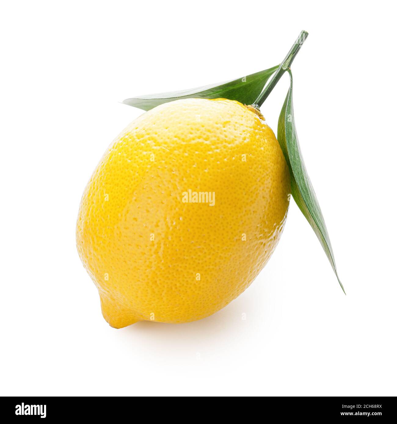 Ripe lemon on white background Stock Photo - Alamy