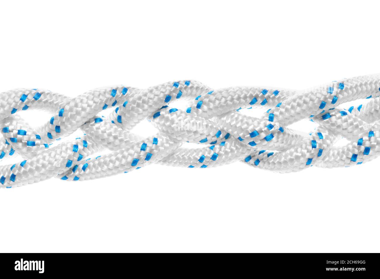 Braided rope on white background Stock Photo - Alamy