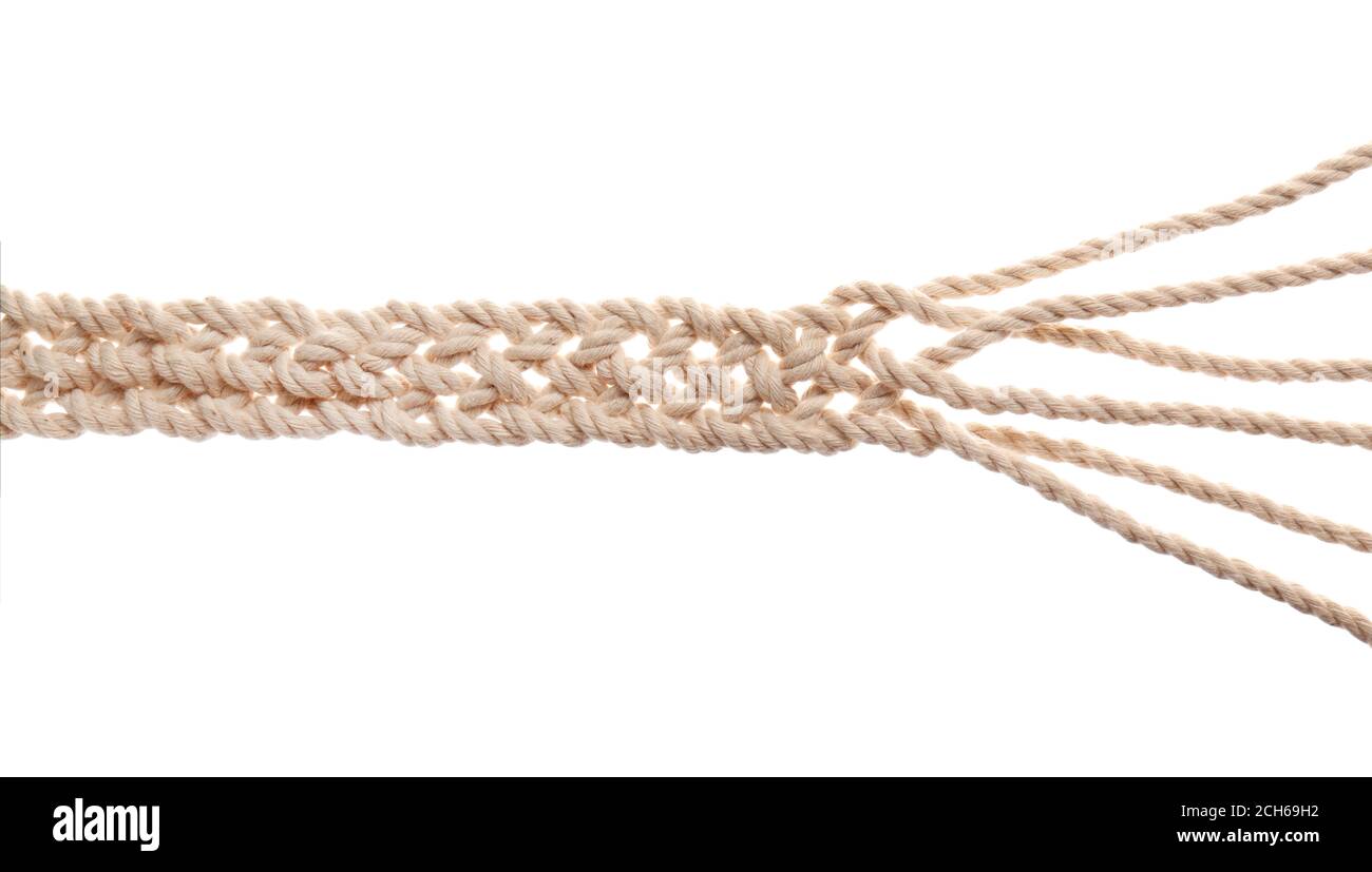 Braided rope on white background Stock Photo - Alamy