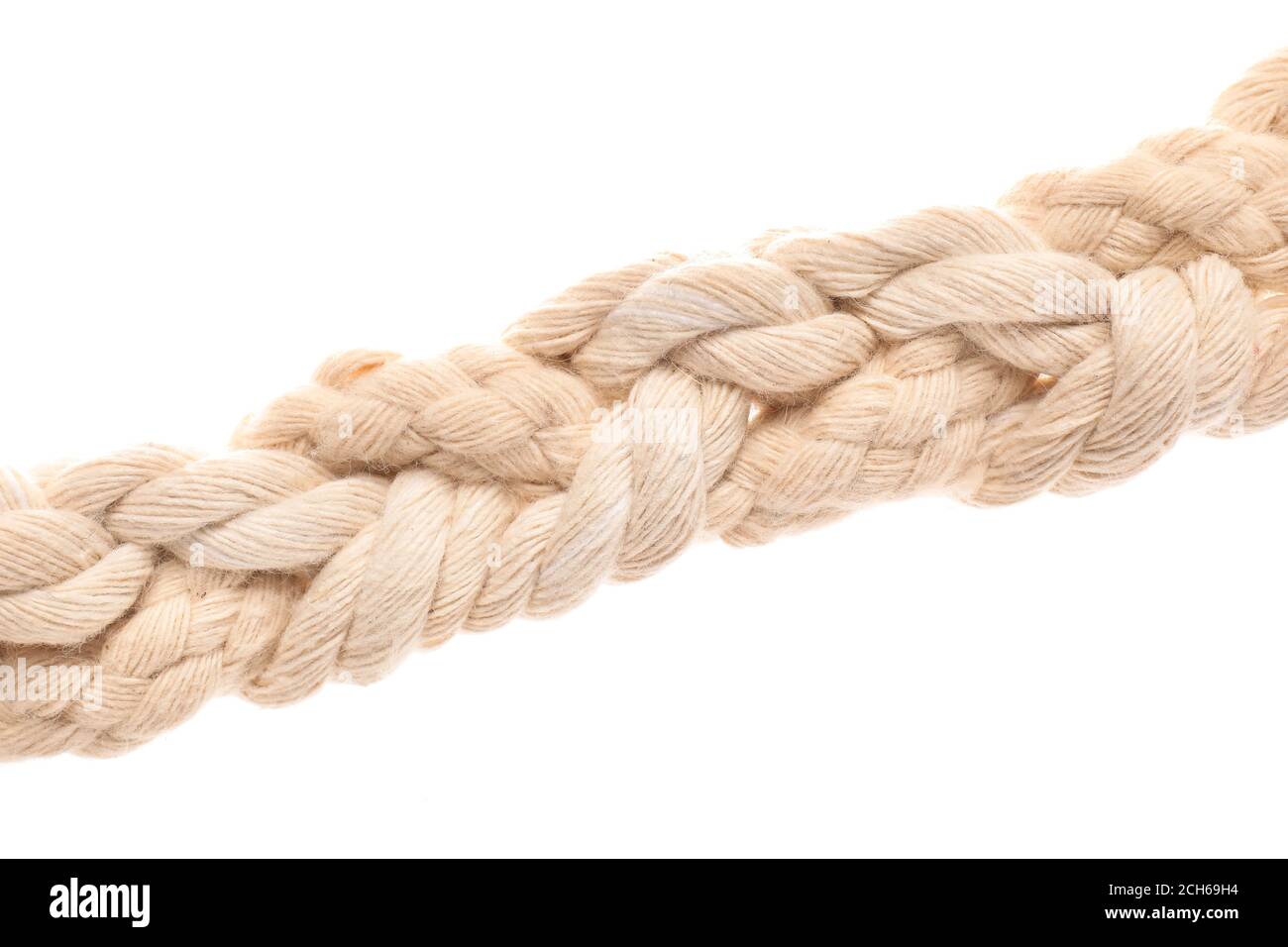 Braided rope on white background Stock Photo - Alamy