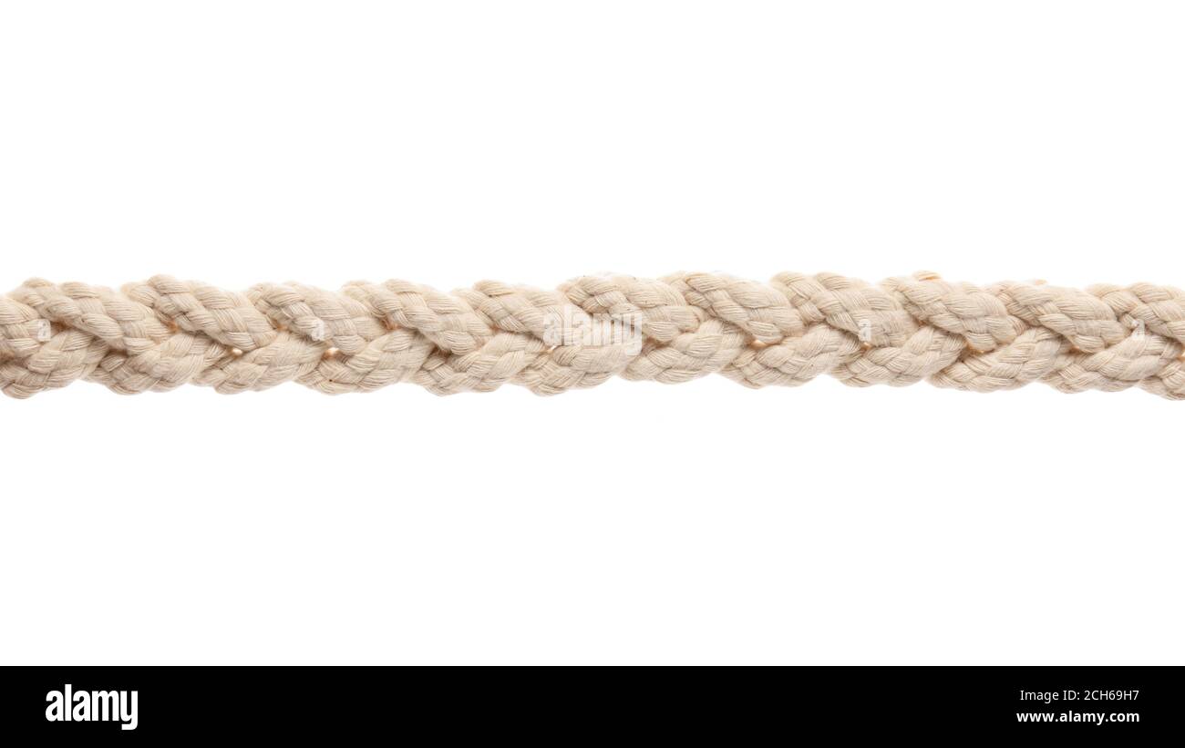 Braided rope on white background Stock Photo - Alamy
