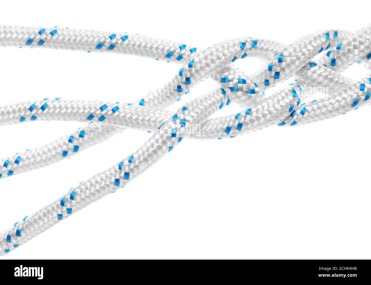 Braided rope on white background Stock Photo - Alamy